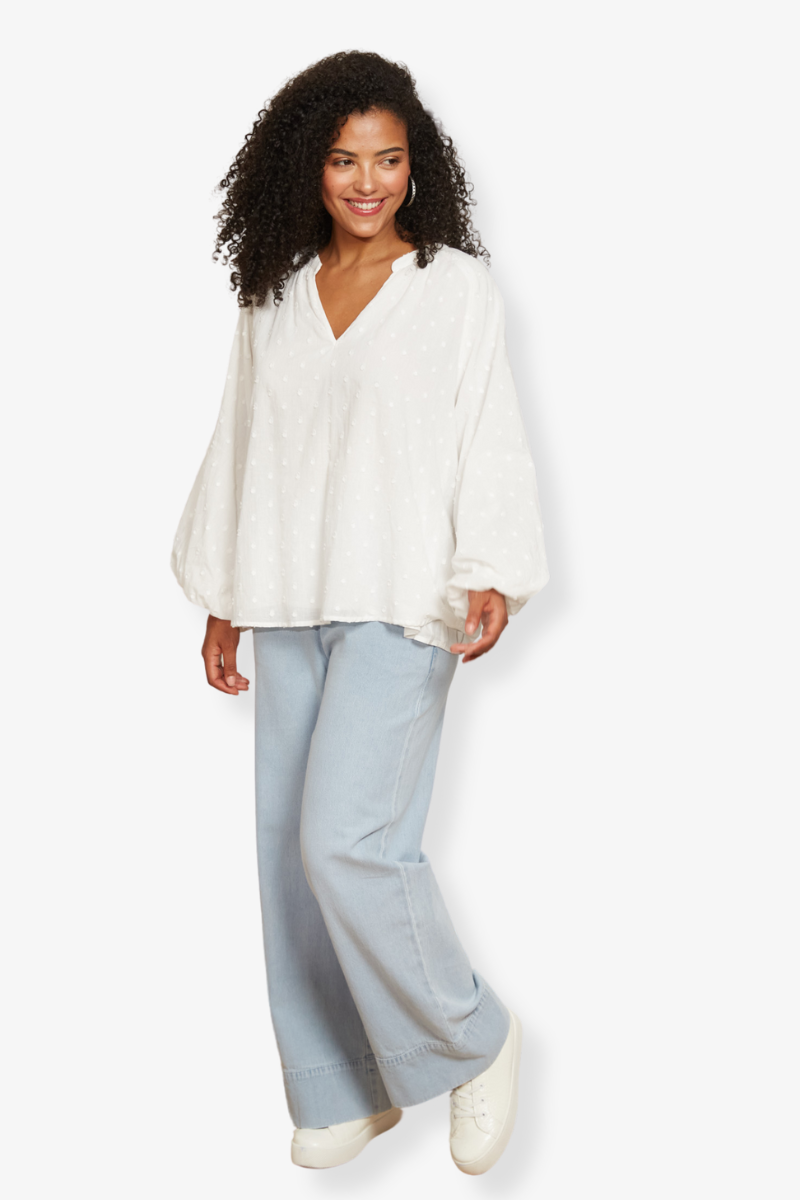 Shop Eb & Ive - Zephyr Blouse - Opal | milk + ginger – Milk + Ginger