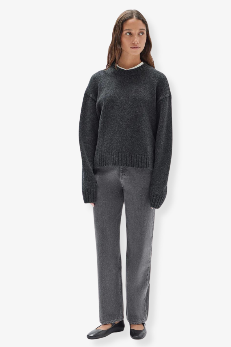 Shop Assembly Label - Chlo Knit Jumper - Grey Marle | milk + ginger ...