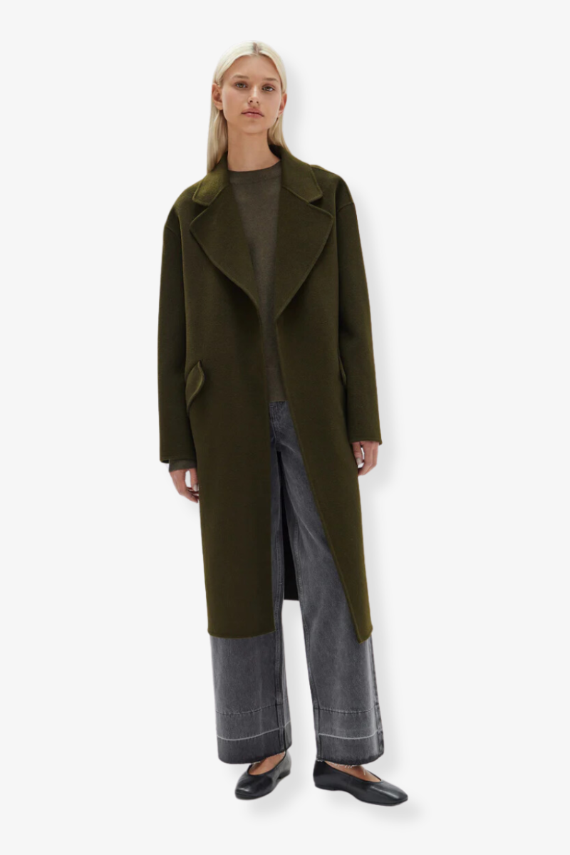 Shop Assembly Label - Sadie Single Breasted Coat - Forest | milk ...