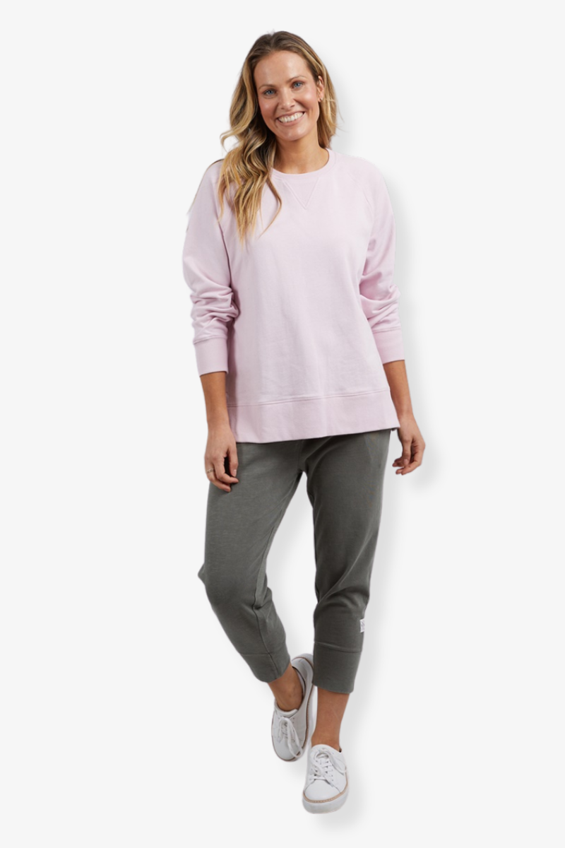 Shop Elm - Melbourne Crew - Powder Pink | milk + ginger – Milk + Ginger