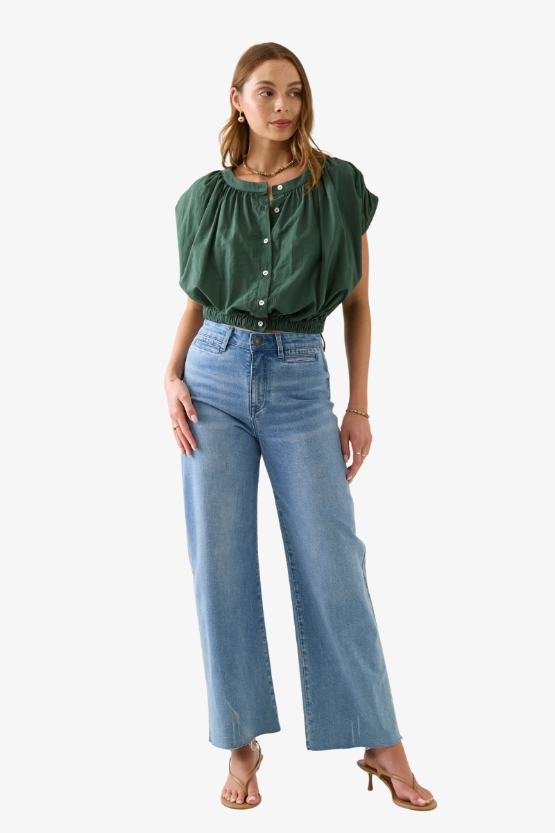 Shop Isle of Mine - Aurora Reversable Top - Myrtle | milk + ginger ...