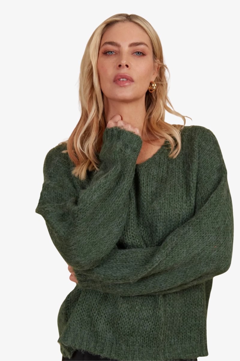 Shop Isle of Mine - Pallas Jumper - Pine | milk + ginger – Milk + Ginger