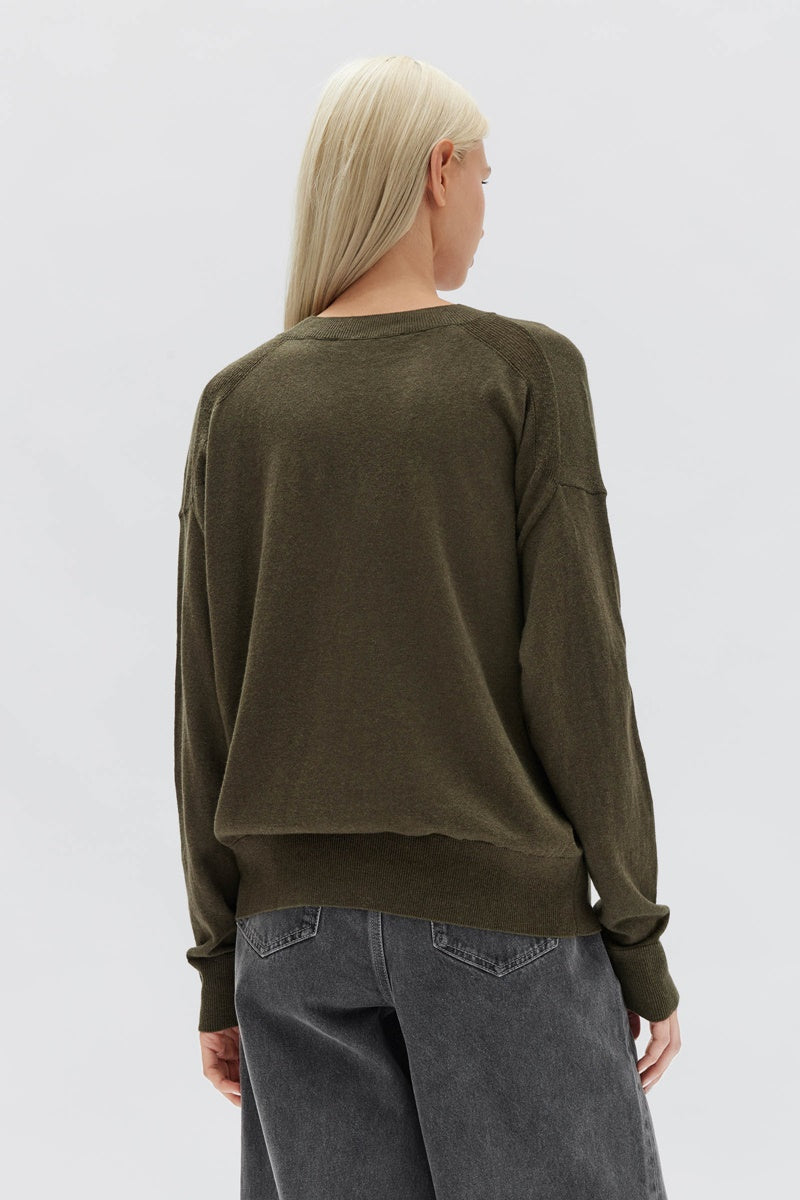 Shop Assembly Label - Cotton Cashmere Lounge Sweater - Pea Marle | milk ...