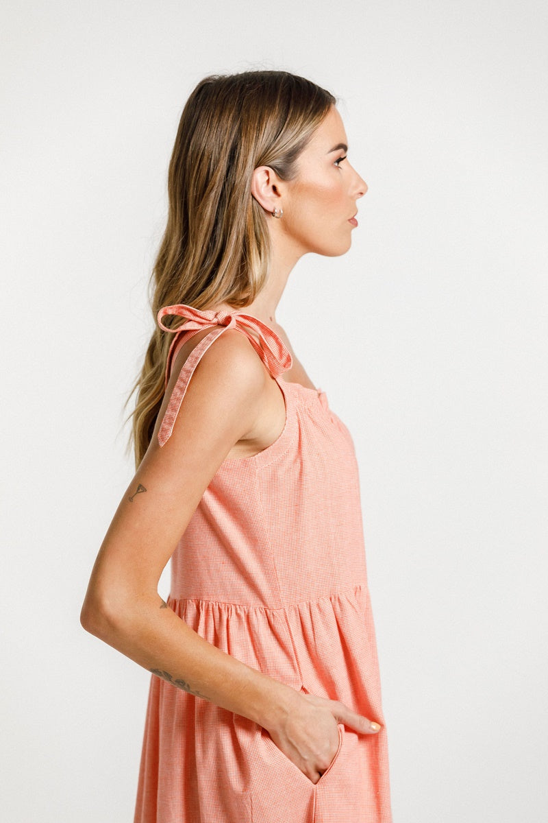 Shop Thing Thing - Tie Up Ziggy Dress - Fanta | milk + ginger – Milk ...
