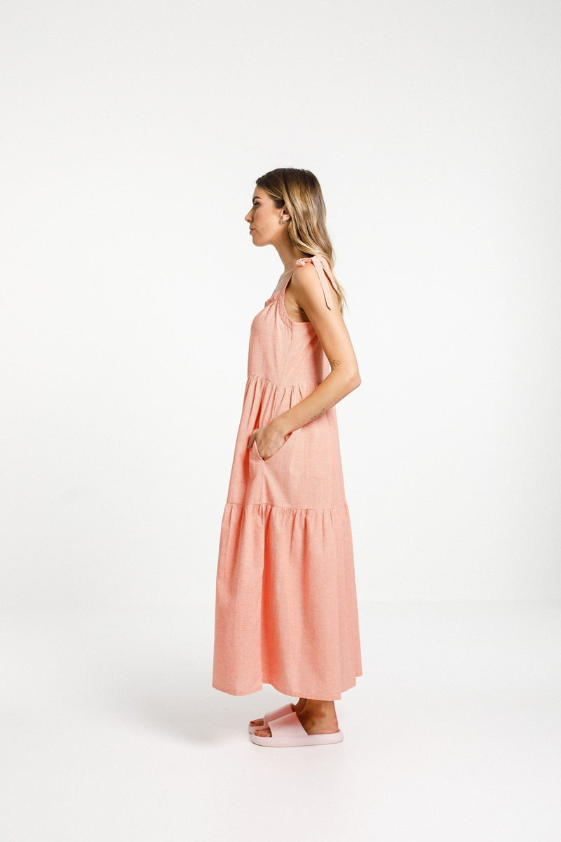 Shop Thing Thing - Tie Up Ziggy Dress - Fanta | milk + ginger – Milk ...