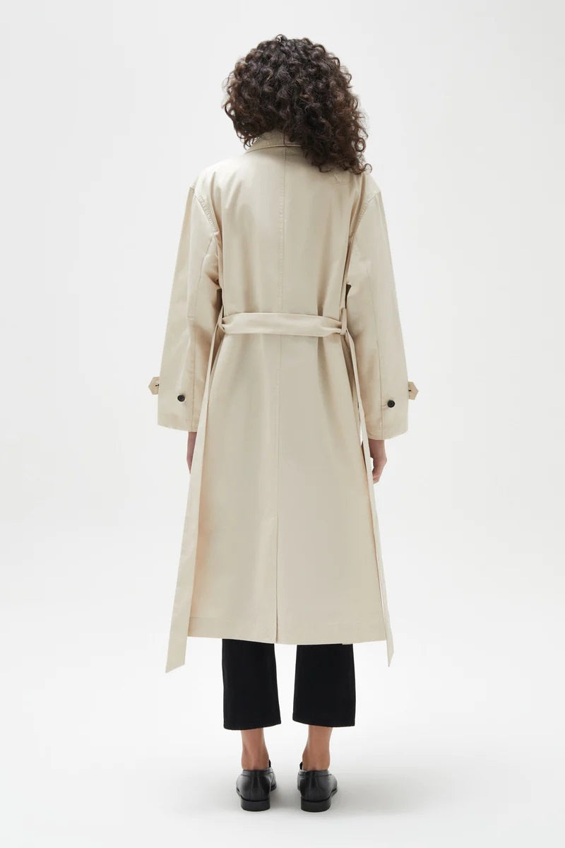 Assembly Label - Maison Trench Coat - Stone | milk + ginger – Milk + Ginger