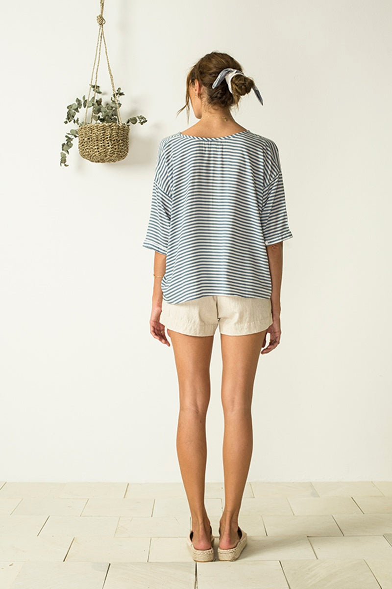 Shop Bird & Kite - Ella Top - Thalassa Stripe Blue | milk + ginger ...