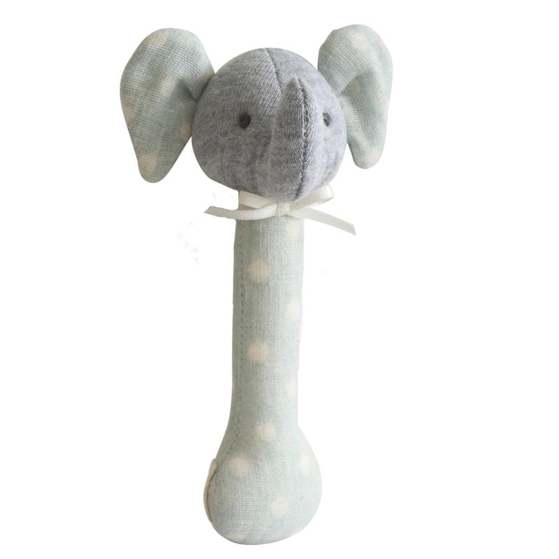 Shop Alimrose - Elephant Stick Rattle - Duck Egg Blue | milk + ginger ...