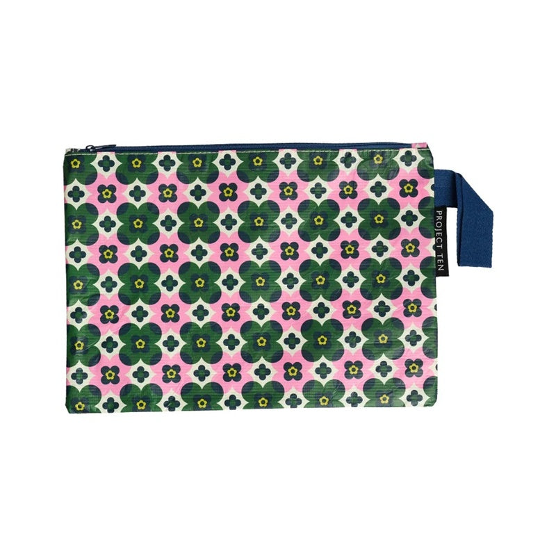 Shop Project Ten - Zip Pouch - Block Floral | milk + ginger – Milk + Ginger