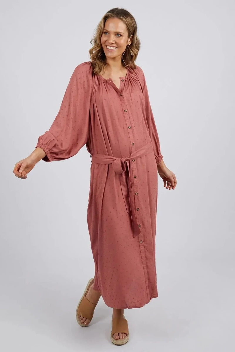 Shop Elm - Orla Midi Dress - Clay | milk + ginger – Milk + Ginger