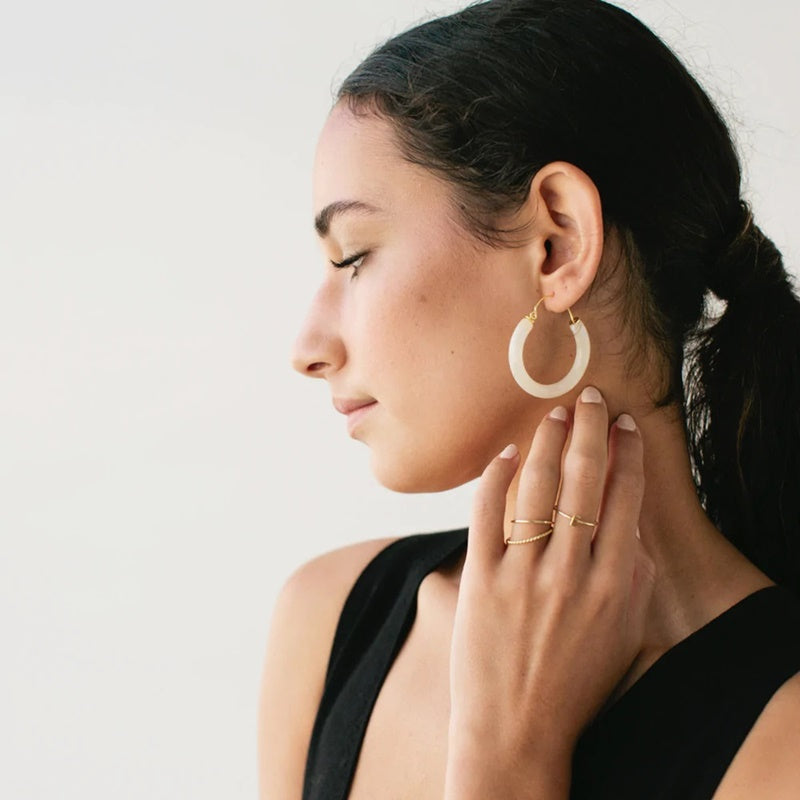 Shop SOPHIE - Hoop Loops - Pearly | milk + ginger – Milk + Ginger
