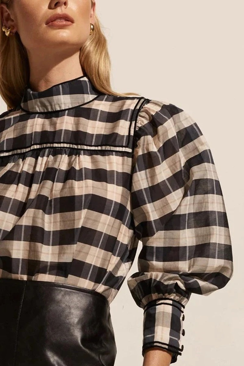Shop Zoe Kratzmann - Horizon Top - Black Ecru Check | milk + ginger ...