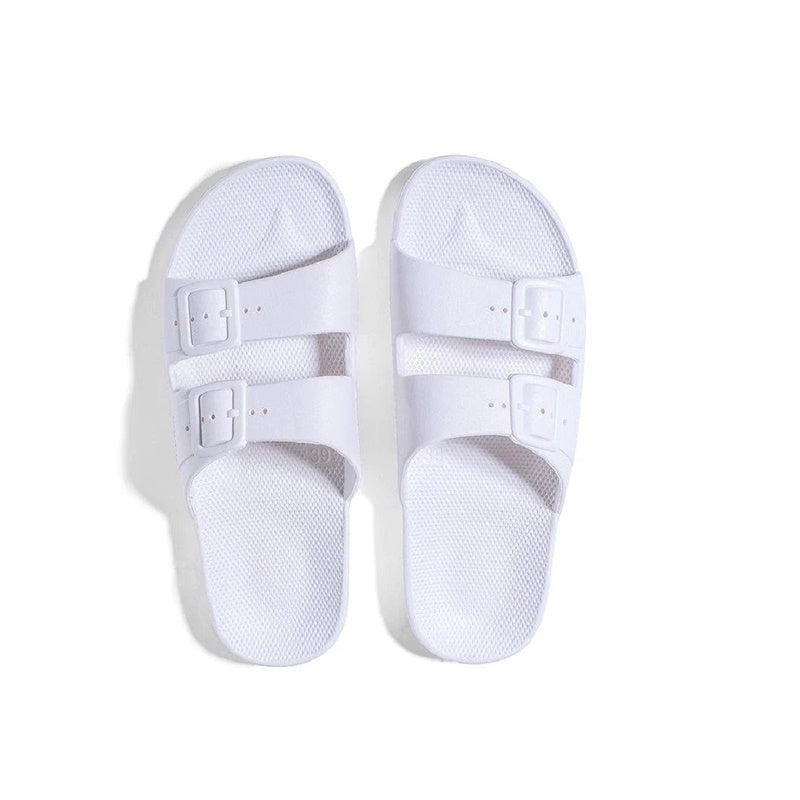 Shop Freedom Moses - Slides - White | milk + ginger – Milk + Ginger